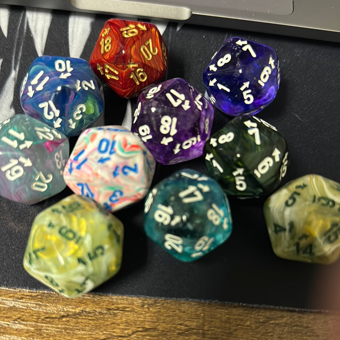 Spin Down Dice Assorted – Nicodemus Cards & Gaming